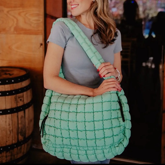 Katydid | Bags | Mint Quilted Tote Bag | Poshmark